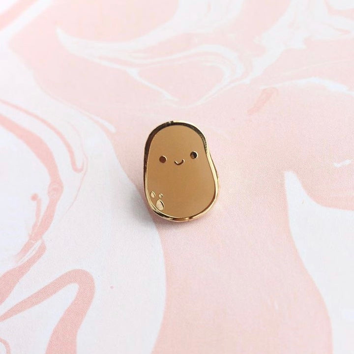 happy potato enamel pin – milk & honey pins